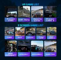 China 3 Axis VR Racing Simulator Dynamic Platform Immersive Driving Car 1.0kW for sale