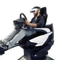 China Motion Simulator Vr Racing Game With Steering Wheel Games For City Park 32 Inches Screen for sale