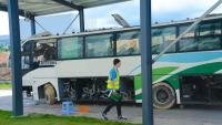 China 23 Seats Used  Bus with Sealing Window Manual Transmission for sale