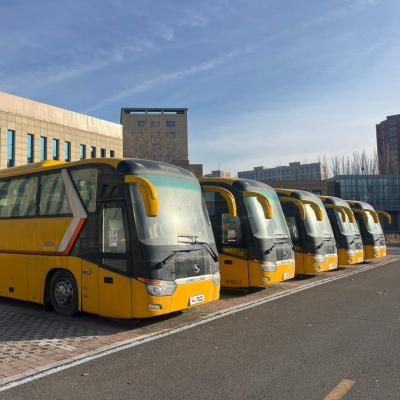 China Yuchai 330 Engine Manual Transmission Second-hand Golden Dragon 63-Seat Yellow Buses for sale