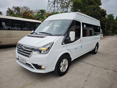 China 14-Seat Second Hand Mini Bus Diesel Jiangling Transit CN-4 Van with 145km/h Top Speed for sale