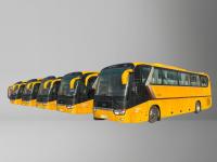 China A second-hand yellow King Long bus with a 63-seat Yuchai engine and manual transmission for sale