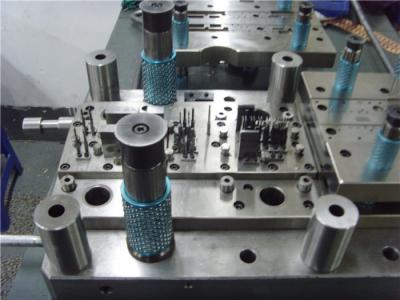 China Two Row Cavity Stamped Sheet Metal Parts, Progressive Stamping Process 2mm Thickness for sale