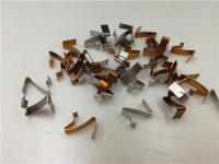 China High Precision Sheet Metal Bending Diesl Stamping Snap Button V Shape Spring Clips Parts for sale