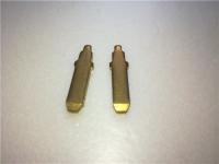 China Compound Blanking Brass Stamping Parts Thick Small Input Connecter Parts for sale