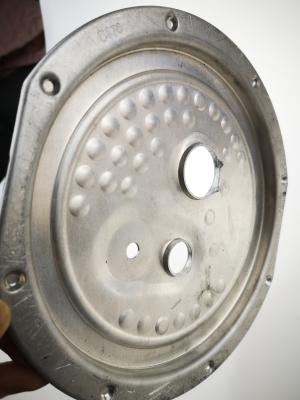 China Custom Metal Motor End Cover | Precision Stamped Steel Housing Plate with Reinforced Dimple Design for sale