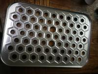 China Custom Metal Stamping Honeycomb Trays | Hexagonal Perforated Sheet Panels for Industrial Use | Ventilation & Storage Plate | Durable Stamped Steel Separator for sale