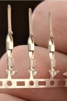 China High-Precision Brass Stamped Terminal Pins – Male Crimp Contacts for Connectors, Wire Harnesses, and Electrical Assemblies for sale