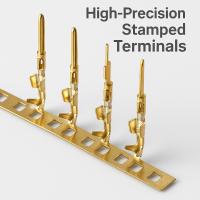 China High-Precision Brass Stamped Terminal Pins – Male Crimp Contacts for Connectors, Wire Harnesses, and Electrical Assemblies for sale