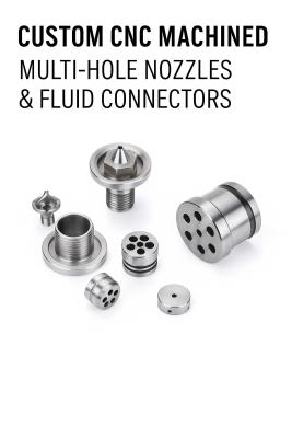 China Custom CNC Machined Multi-Hole Nozzle & Fluid Connectors – Precision Stainless Steel Components for Spray, Fuel, and Laboratory Systems for sale