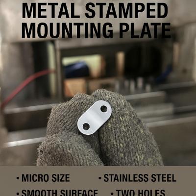 China Precision Metal Stamped Mounting Plate – Micro Flat Bracket Tab with Dual Holes for Industrial and Electronic Assemblies for sale