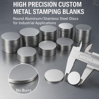 China High Precision Custom Metal Stamping Blanks – Round Aluminum/Stainless Steel Discs for Industrial Applications for sale