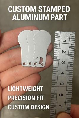China High-Precision Custom Stamped Aluminum Parts – Water-Drop Shaped Mounting Brackets / Connector Tabs with Multi-Hole Design** for sale