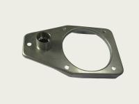 China Custom Sheet Metal Bracket with Welded Boss | Precision Stamped Steel Mounting Plate for sale
