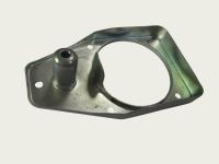 China Custom Sheet Metal Bracket with Welded Boss | Precision Stamped Steel Mounting Plate for sale