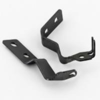 China Custom Heavy-Duty Steel Brackets with Black Powder Coating for Industrial Support for sale