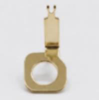 China Custom Bent Brass Ring Terminal: 0.5mm Precision Grounding Lug with Corrosion Resistance for sale