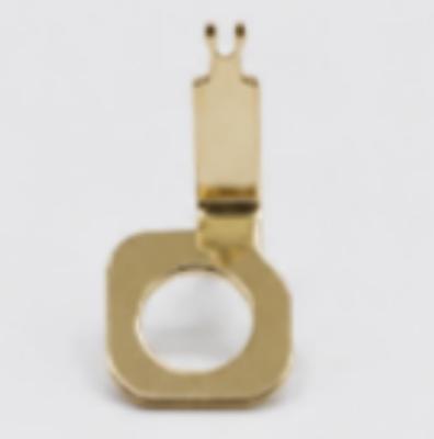China Custom Bent Brass Ring Terminal: 0.5mm Precision Grounding Lug with Corrosion Resistance for sale