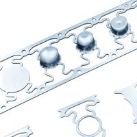 China 0.2-3.0mm Progressive Die Deep Drawing Strip with Custom Dimensions and 5-10 Million Strokes Service Life for sale