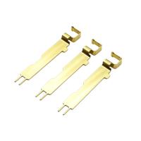 China Precision Stamped Brass Plug Pin Connector with Corrosion Resistant and Customizable Spring Contact Terminal for sale