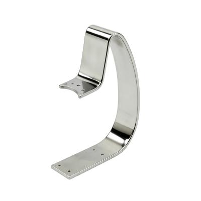 China Mirror Polished Stainless Steel Bent Support Bracket with OEM Custom Fabrication and Heavy-Duty Stamping for sale