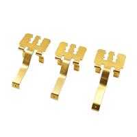China Precision Stainless Steel Electrical Leaf Spring Clip with Gold Plated Surface for Custom OEM Applications for sale