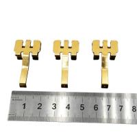 China Precision Stainless Steel Electrical Leaf Spring Clip with Gold Plated Surface for Custom OEM Applications for sale