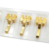 China Precision Stainless Steel Electrical Leaf Spring Clip with Gold Plated Surface for Custom OEM Applications for sale