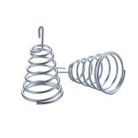 China 6 Coils Galvanized Steel Anti-Rust Tapered Compression Spring for Electronic Hardware for sale