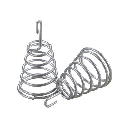 China 6 Coils Galvanized Steel Anti-Rust Tapered Compression Spring for Electronic Hardware for sale