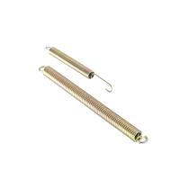 China Custom Yellow Zinc Plated Extension Spring with Extended Hook Design and High Strength Spring Steel for sale