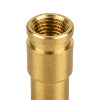 China Custom CNC Machined Brass Threaded Adapter Connector with Precision Threads and Corrosion Resistance for sale