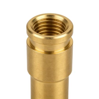 China Custom CNC Machined Brass Threaded Adapter Connector with Precision Threads and Corrosion Resistance for sale