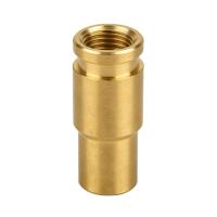 China Custom CNC Machined Brass Threaded Adapter Connector with Precision Threads and Corrosion Resistance for sale