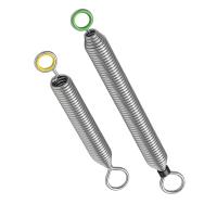 China Custom Stainless Steel Extension Spring with Ring Hooks for Corrosion Resistant Applications for sale