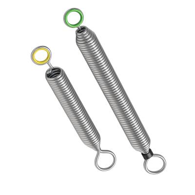 China Custom Stainless Steel Extension Spring with Ring Hooks for Corrosion Resistant Applications for sale