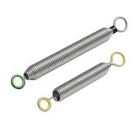 China Custom Stainless Steel Extension Spring with Ring Hooks for Corrosion Resistant Applications for sale
