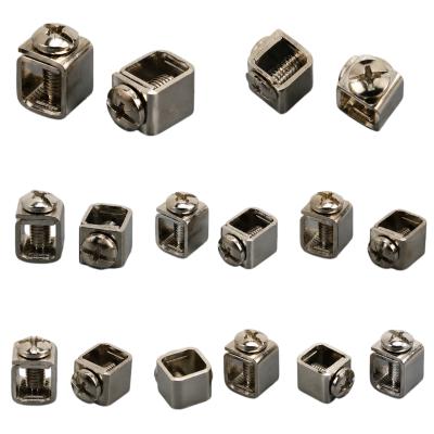 China Stainless Steel Terminal Block Clamp with Customizable Screw Size and Nickel Plated Surface for sale