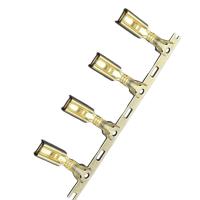 China 6.3mm Continuous Strip Female Quick Disconnect Terminal with Gold-Plated Surface for Automated Crimping for sale