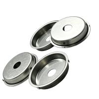 China Round Stretch Gauge Metal Housing Precision Stamped Enclosure with Deep Drawing and Customizable Options for sale