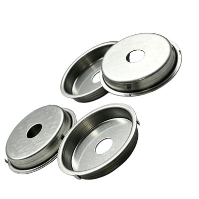China Round Stretch Gauge Metal Housing Precision Stamped Enclosure with Deep Drawing and Customizable Options for sale