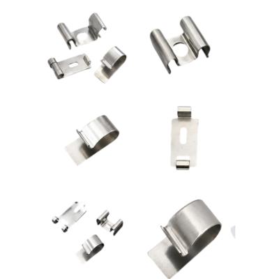 China Precision Stamped Stainless Steel Spring Contact Clip with Stable Spring Contact Force and Anti-Corrosion for Automotive Electronics for sale