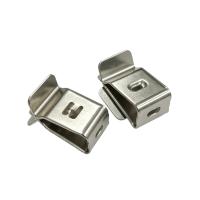 China Durable Stainless Steel PV Cable Clips with Spring-Loaded Retention for Corrosion Resistant Solar Panel Cable Management for sale