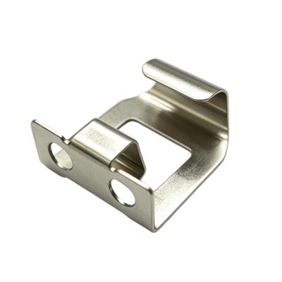 China Durable Nickel-Plated Spring Stamping Clip with Precision Stamping & Spring-Action for Electrical Assembly for sale