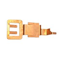 China Customized OEM ODM Brass Stamping Parts Copper Spring Leaf with Curved Transition Bracket Precision Processing for sale