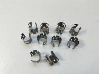 China Emboss Button Metal Stamping Parts Single Side Spring Clip For Clutch Fin Spring for sale