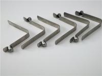 China Emboss Button Metal Stamping Parts Single Side Spring Clip For Clutch Fin Spring for sale