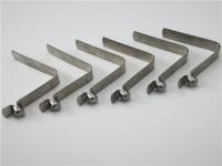 China Emboss Button Metal Stamping Parts Single Side Spring Clip For Clutch Fin Spring for sale