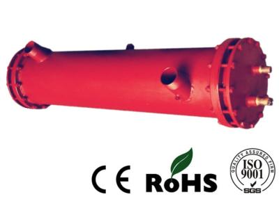 China Red Tube Heat Exchanger Oil Cooler Water Cooler With Carbon Steel Shell Material for sale