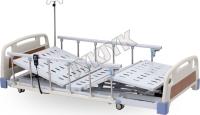 China Recliner Full Electric Hospital Bed Medical Cot For Patients ABS Head Food Board for sale